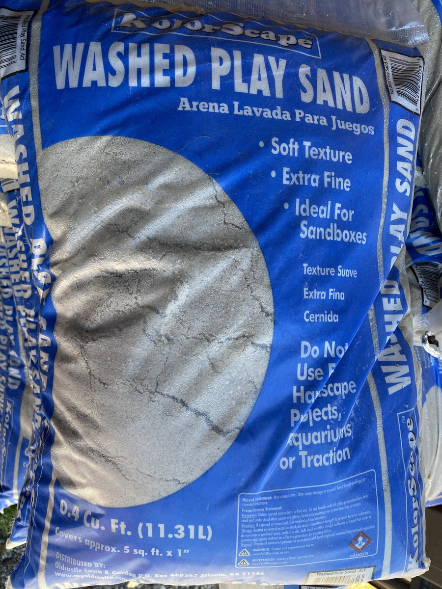 Washed Play Sand Bagged 40 lb – The Rock Pile