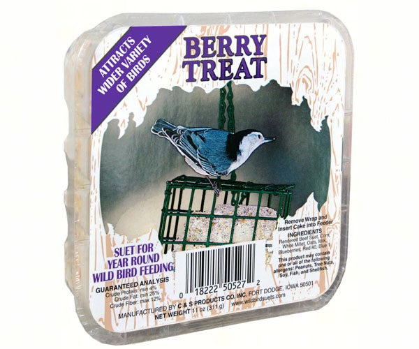 Suet Berry Treat Suet 11 oz – The Rock Pile